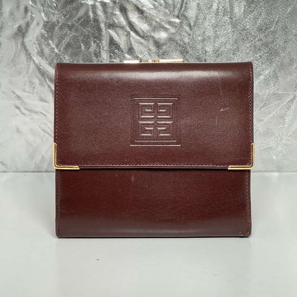 Bags | Vintage Givenchy Trifold Wallet Kisslock Closure Coin ...